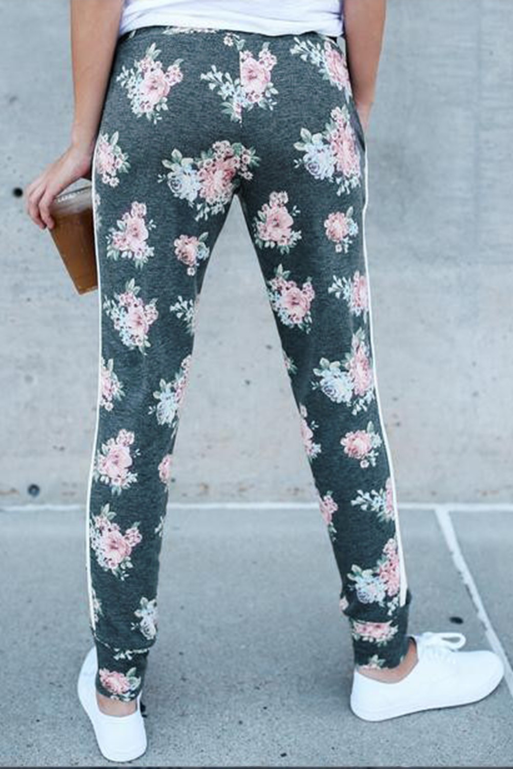 Wholesale Push it production, Cheap Floral Print Gray Base Sweatpants ...